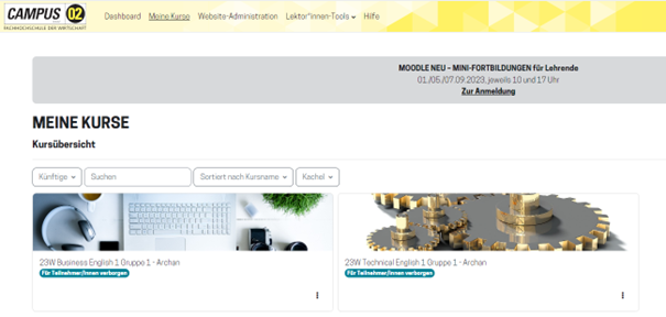 MOODLE UPDATE: Wir haben unsere Lernplattform auf den neuesten Stand ...